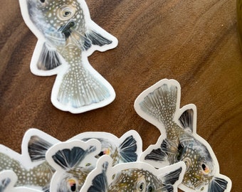 Cute Puffer Fish Vinyl Decal Sticker - Etsy