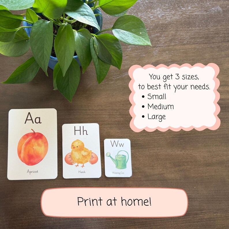 Spring Flashcards, Nature Cards, Watercolor ABC Practice, Matching Game ...