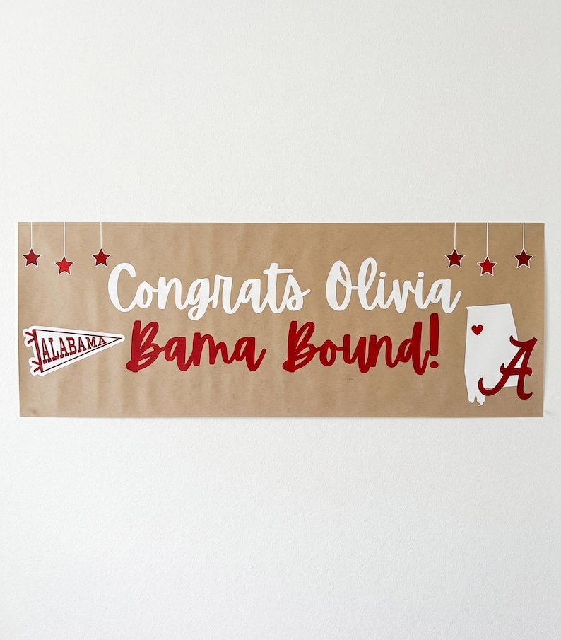 University of Michigan, Graduation Banner, Personalized Party Decor - Etsy