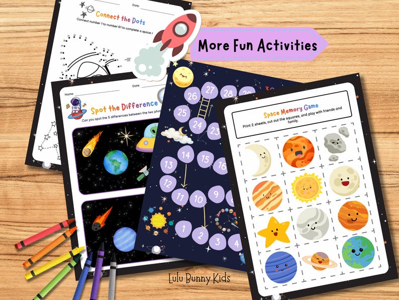 Space Adventure Activity Worksheet for Kids, Easy & Fun Homeschool ...