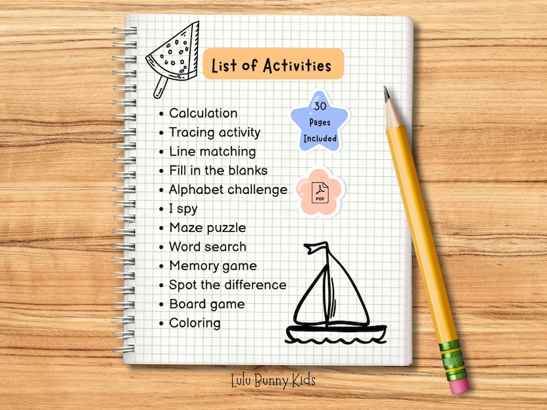 Summer Theme Activity Worksheet for Kids, Easy & Fun Homeschool ...
