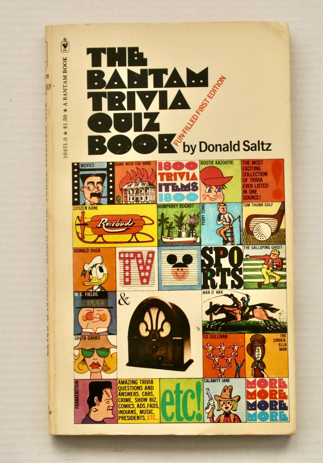 The Bantam Trivia Book Donald Saltz First Edition Fourth Printing 1976 ...