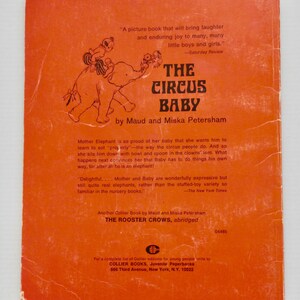 The Circus Baby A Picture Book by Maude and Miska Petersham Vintage ...