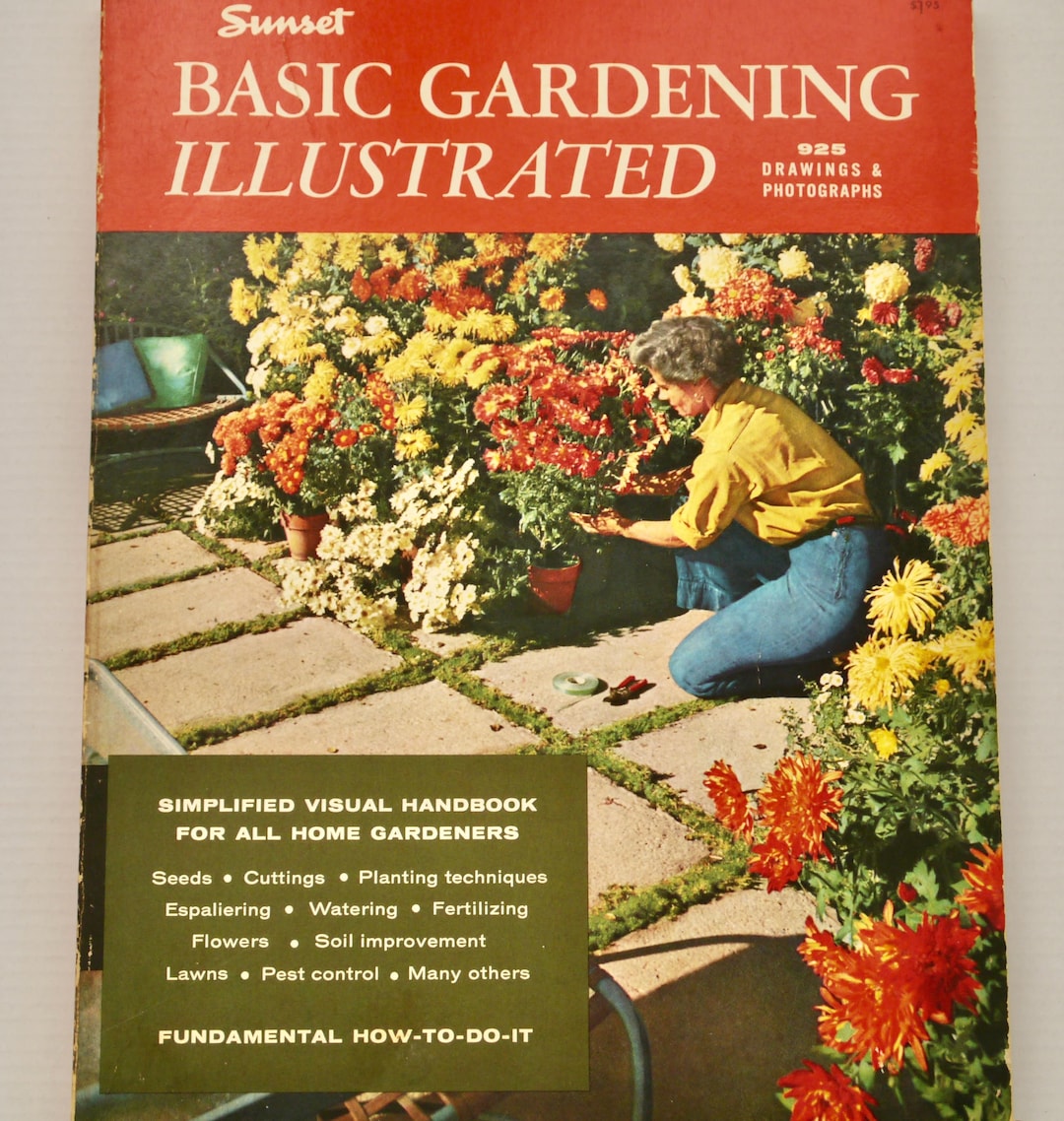 Sunset Basic Gardening Illustrated 1972 Vintage Midcentury How-to Book Landscape Garden Design ...