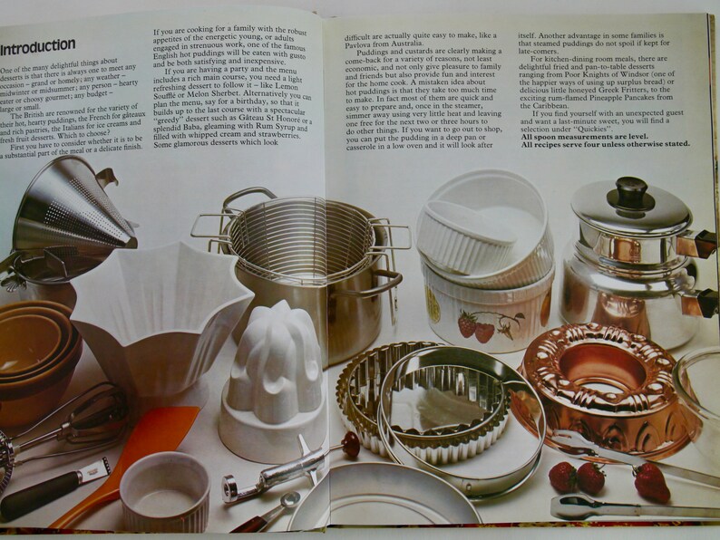 The Desserts Cookbook Elizabeth Pomeroy Vintage Cookbook 1978 - Etsy
