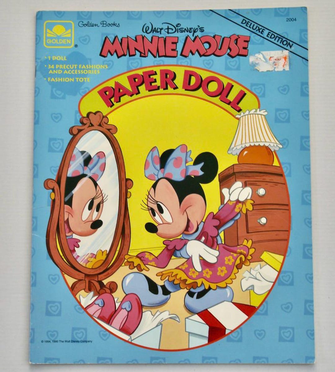 Walt Disney's Minnie Mouse Paper Doll Vintage Children Golden Book 1994 ...