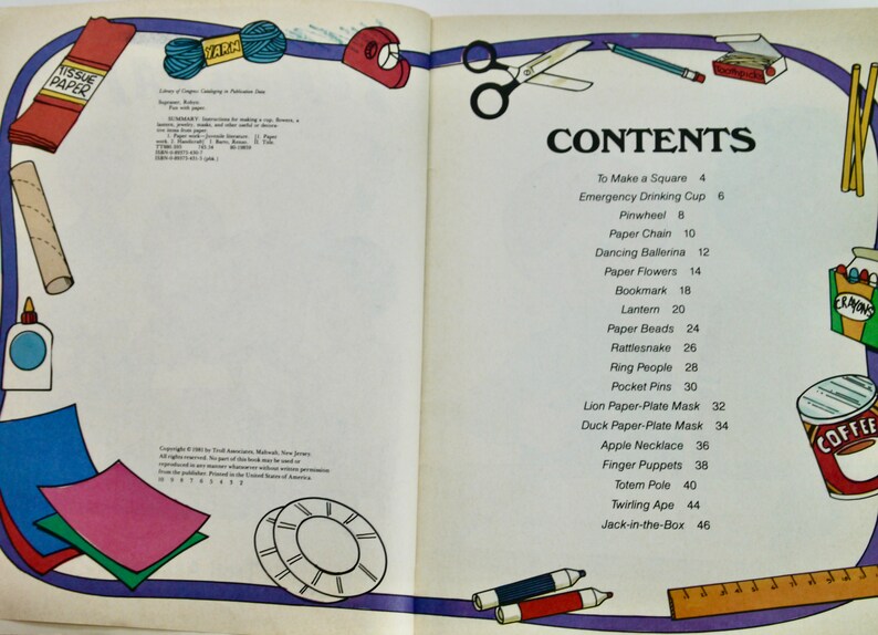 Fun With Paper Robyn Supraner Renzo Barto 1981 vintage arts | Etsy