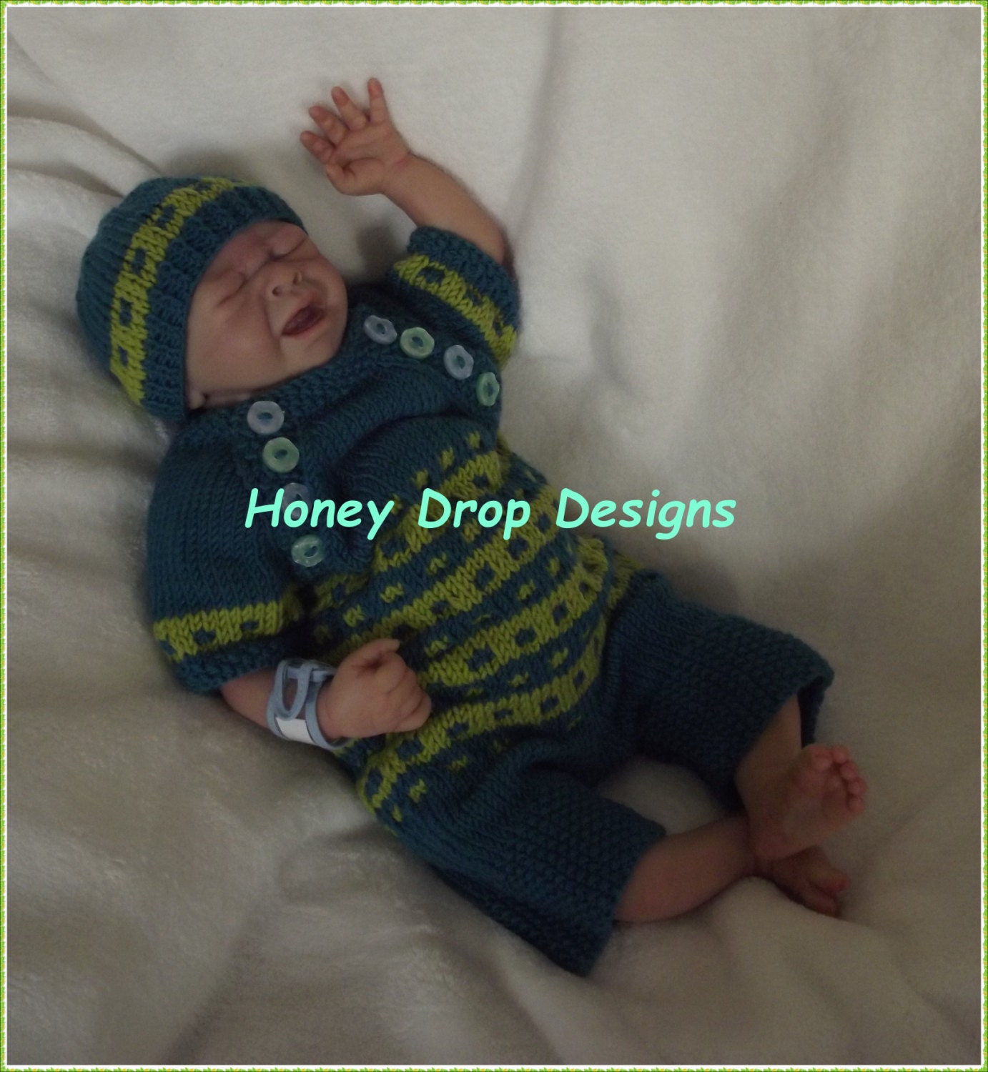 NOA Reborn Baby Knitting Pattern Matinee Set 4 Sizes Prem to 9 Months ...