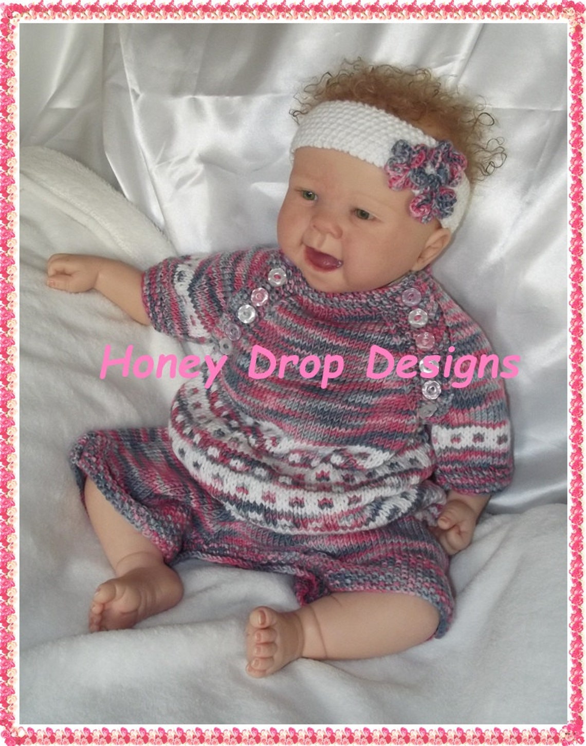 NOA Reborn Baby Knitting Pattern Matinee Set 4 Sizes Prem to 9 Months ...