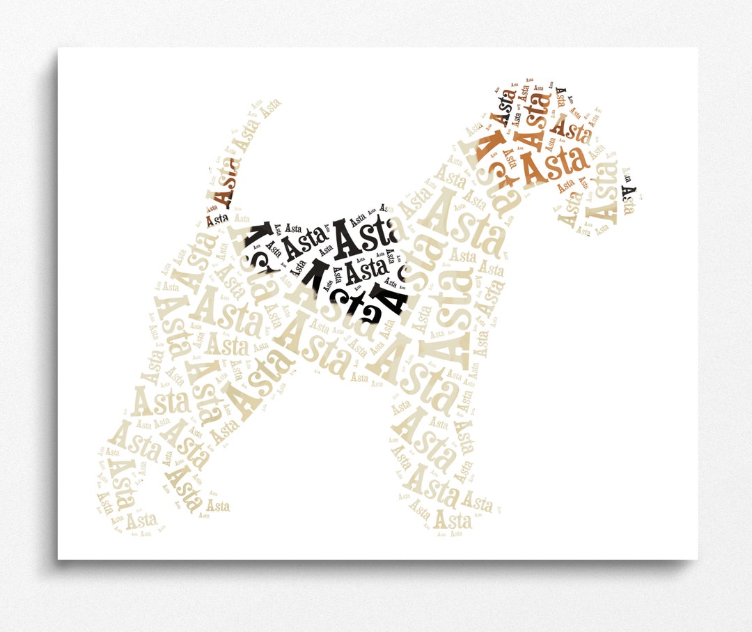 Personalized Wire Fox Terrier Gift. Custom Wirehaired Terrier Dog ...