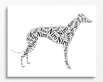 Greyhound Word Art - Etsy