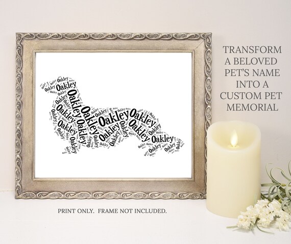 Long Haired Dachshund Dog Memorial Art Print Personalized Dog - Etsy