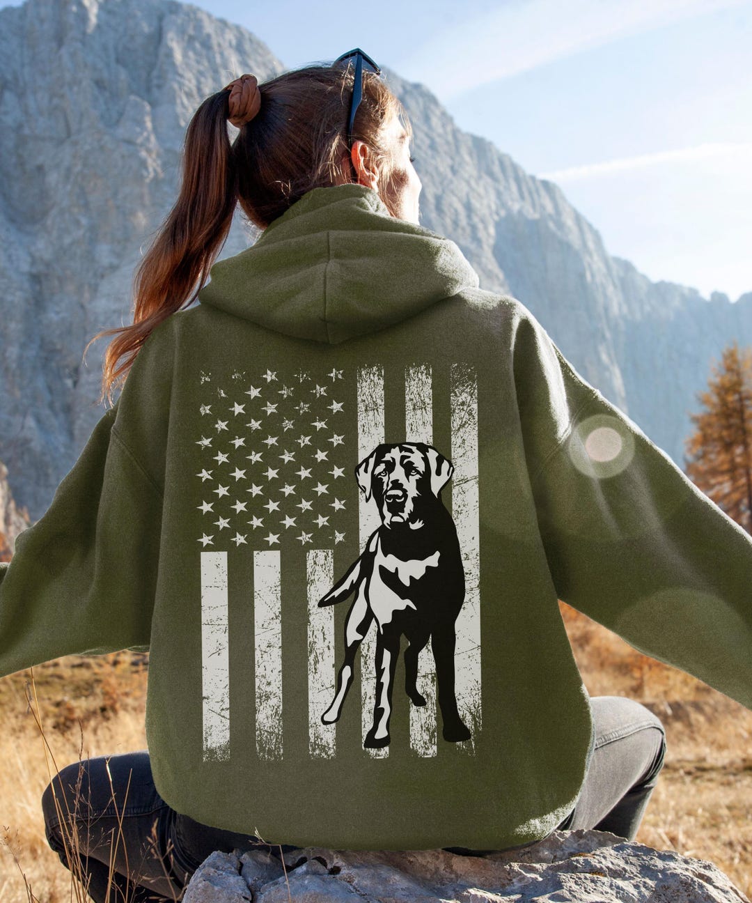 Black Labrador Hoodie, Black Lab Person Unisex Hooded Sweatshirt ...