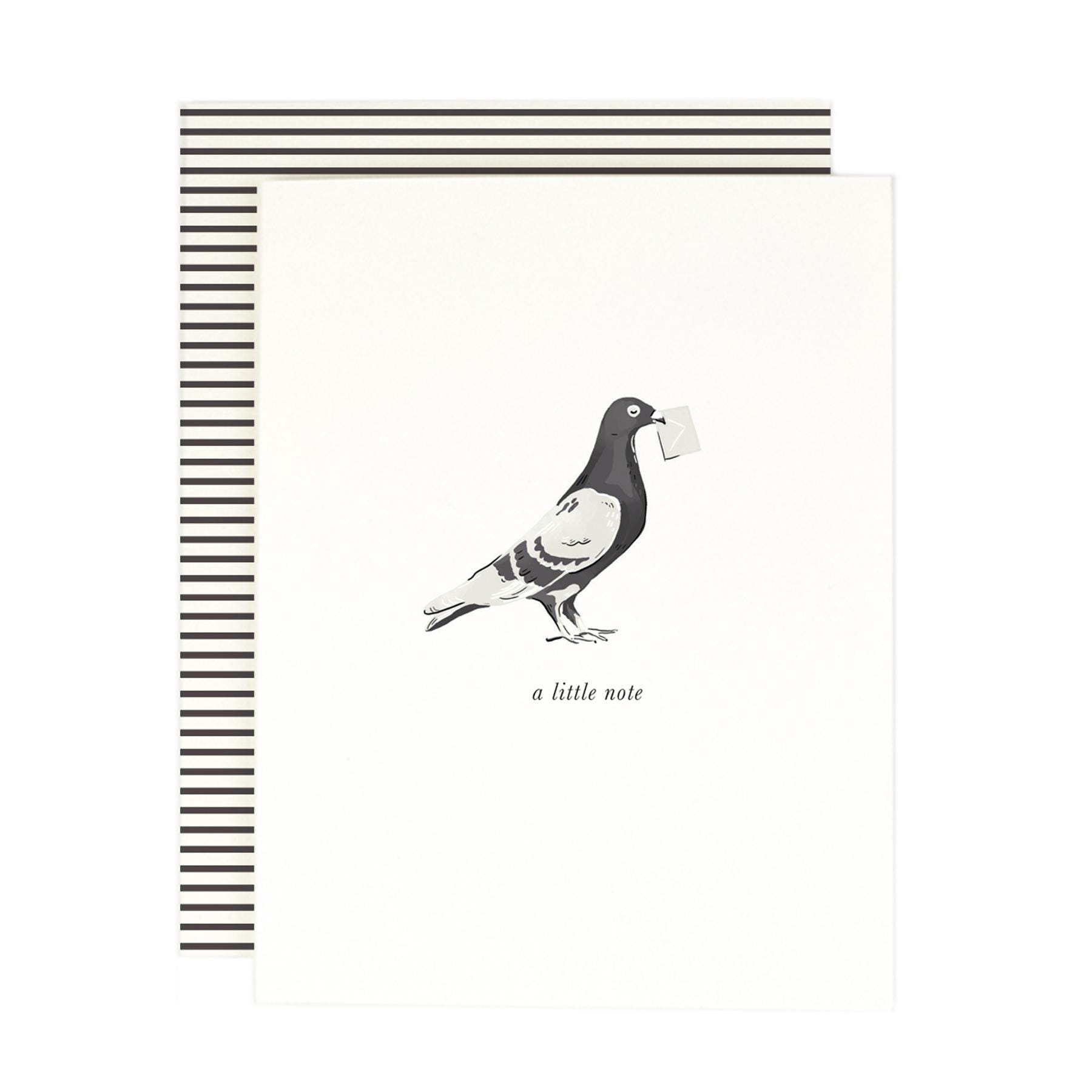 A Little Note - Carrier Pigeon Greeting Card - Etsy