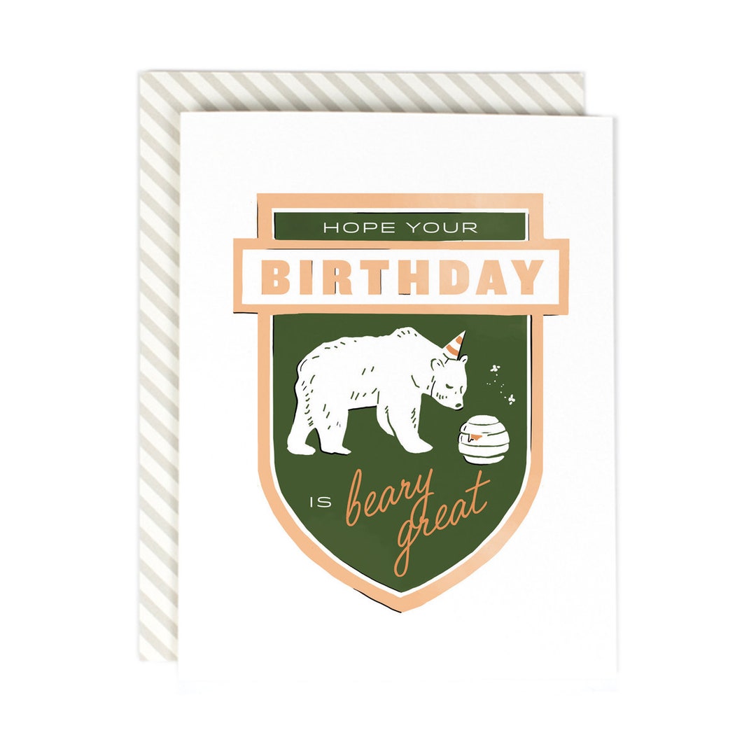 Hope Your Birthday is Beary Great - Birthday Card - Etsy