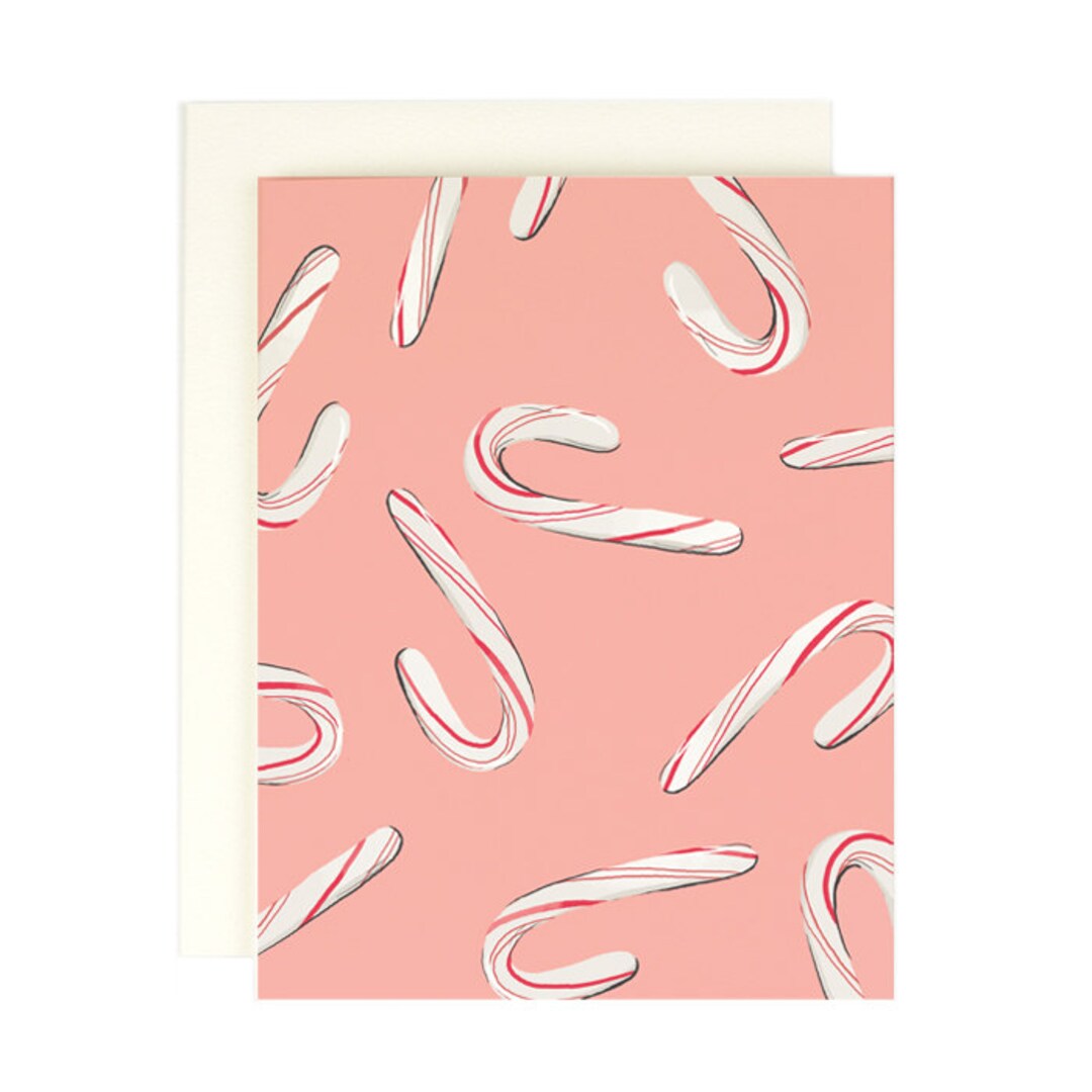 Candy Cane - Greeting Card - Etsy