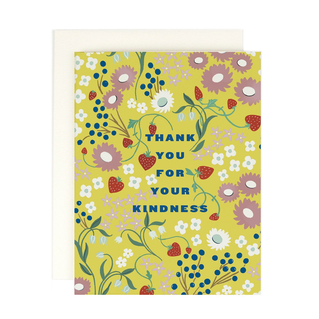 Thank You for Your Kindness - Greeting Card - Etsy