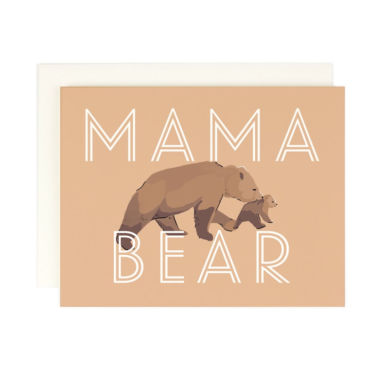 Mama Bear Greeting Card - Etsy