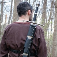Back Sword Sheath, Leather Sword Belt, Larp Sword Holder, Leather Back ...