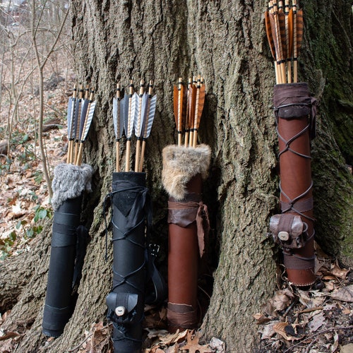 LARP Quiver Archery Leather Quiver Medieval Viking Style 3 - Etsy Canada