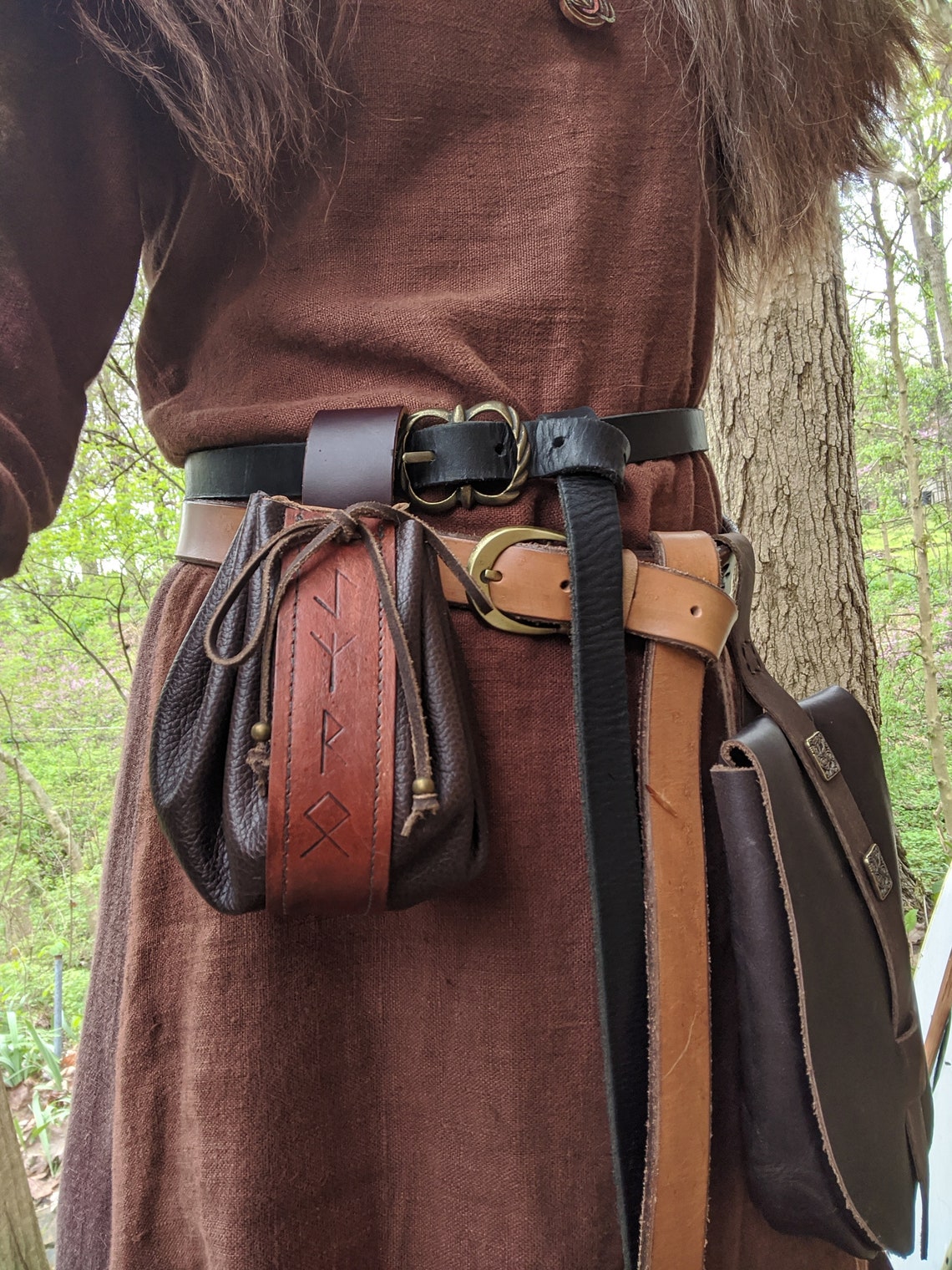 Leather Rune Pouch Bag, Customizable Choose Your Rune Inscription - /F ...