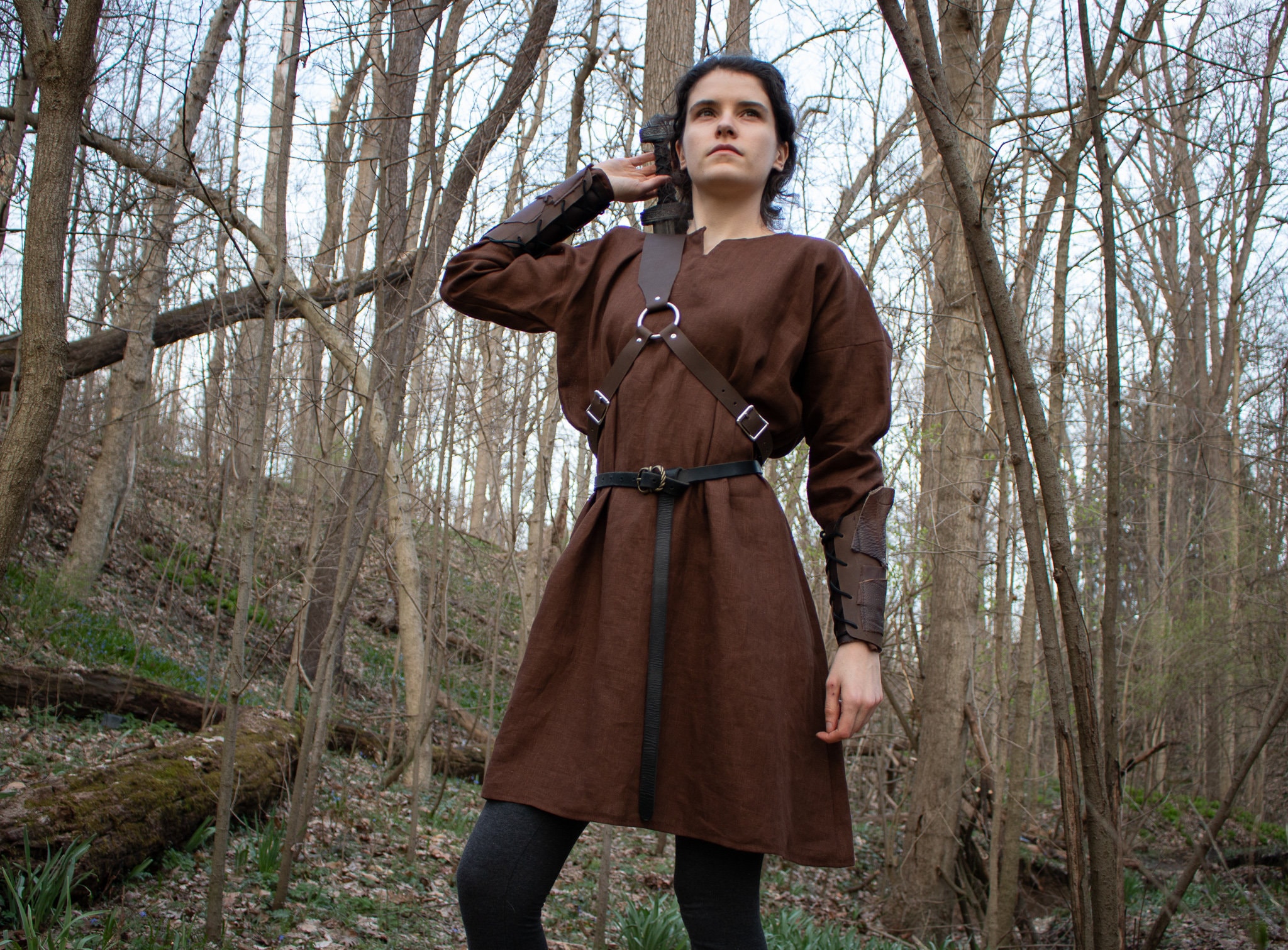 Leather Back Sword Strap Harness Scabbard Holder Medieval | Etsy