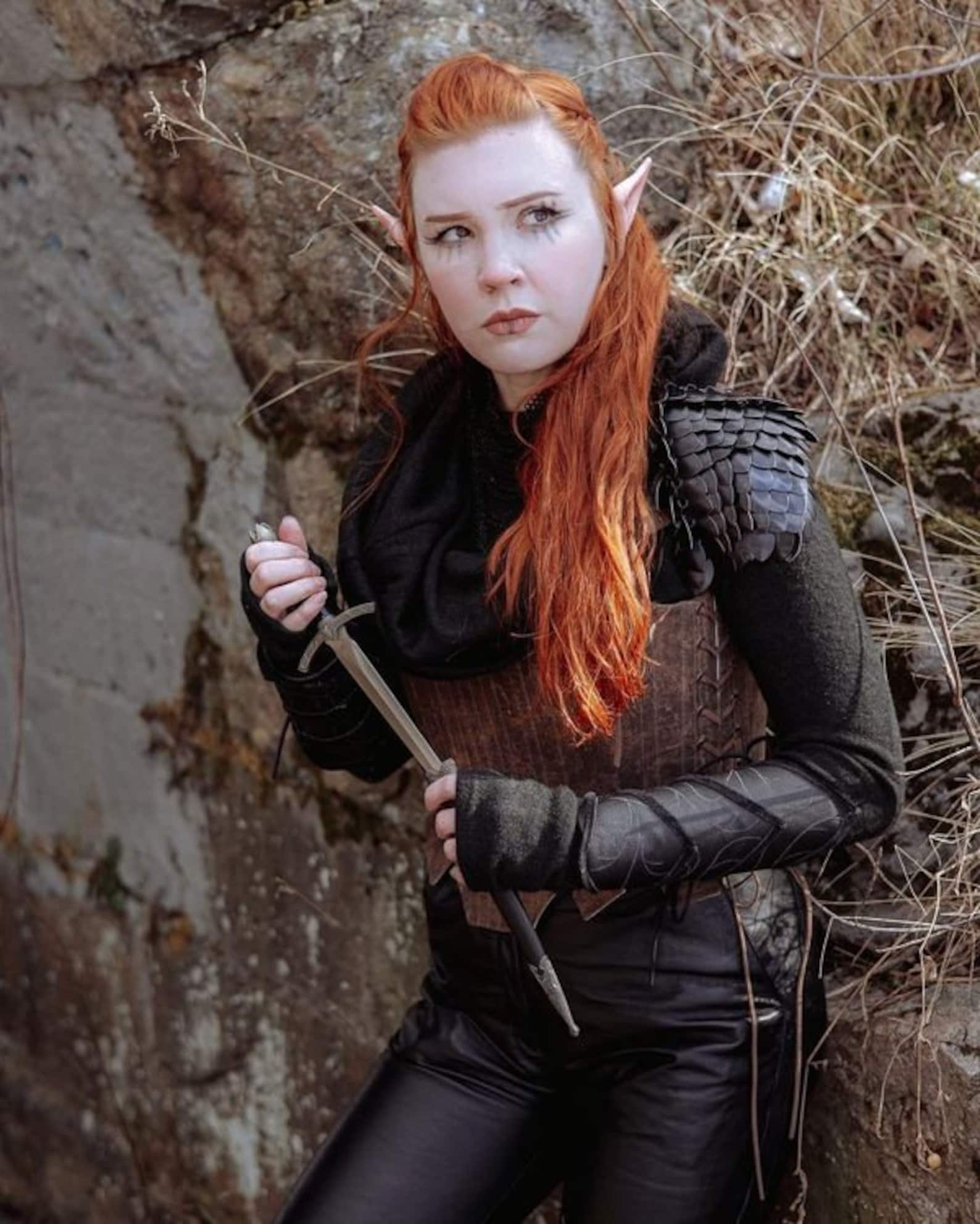 Elven Leather Bracers Armor Fantasy LARP Festival Pair - Etsy