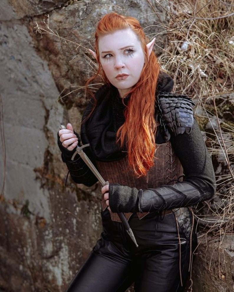 Elven Leather Bracers Armor Fantasy LARP Festival Pair - Etsy