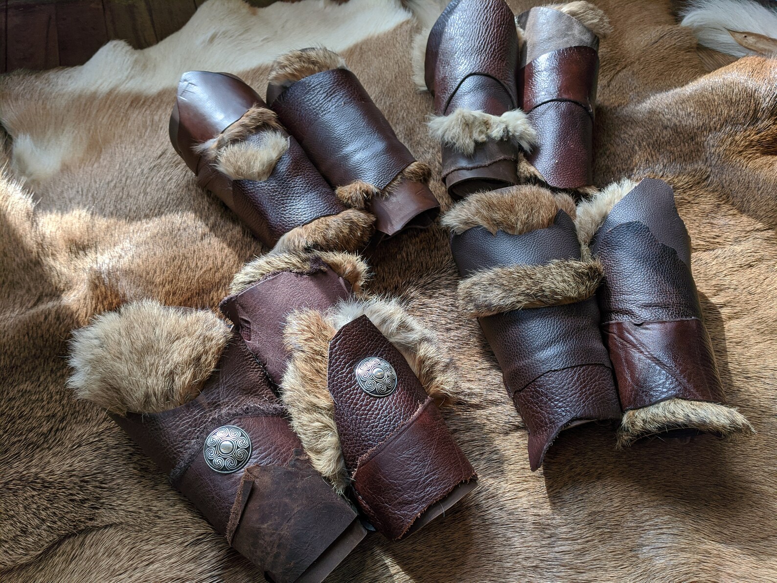 Medieval Warrior Leather Bracers, Celtic Viking Armor /F/ (AB) - Etsy