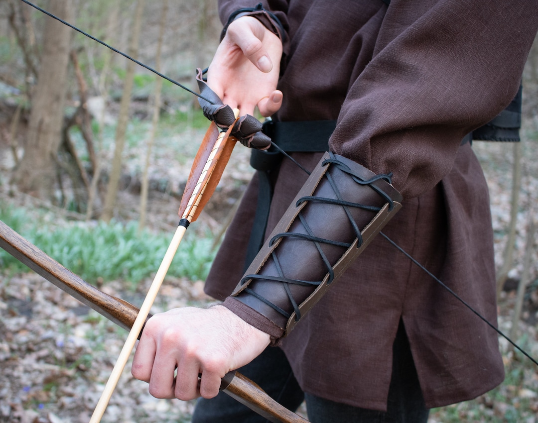 Medieval Bracer, Archery Arm Guard - Black or Brown /F/ (AB) - Etsy