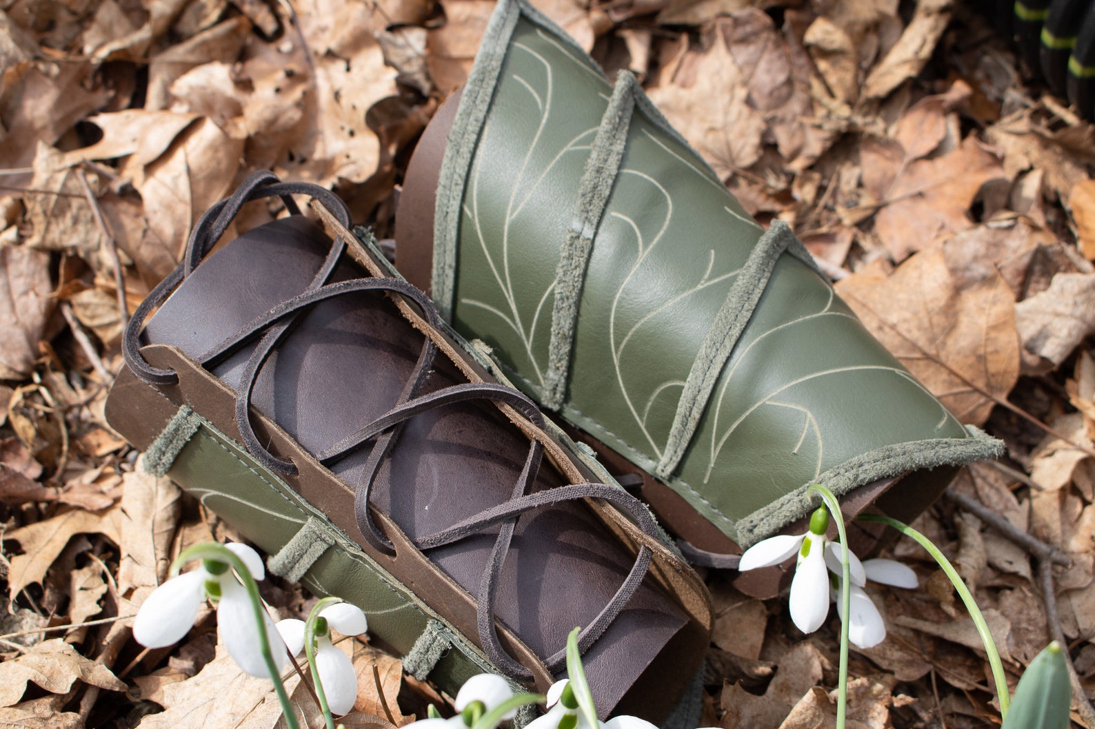 Elven Leather Bracers Armor Fantasy LARP Festival Pair - Etsy