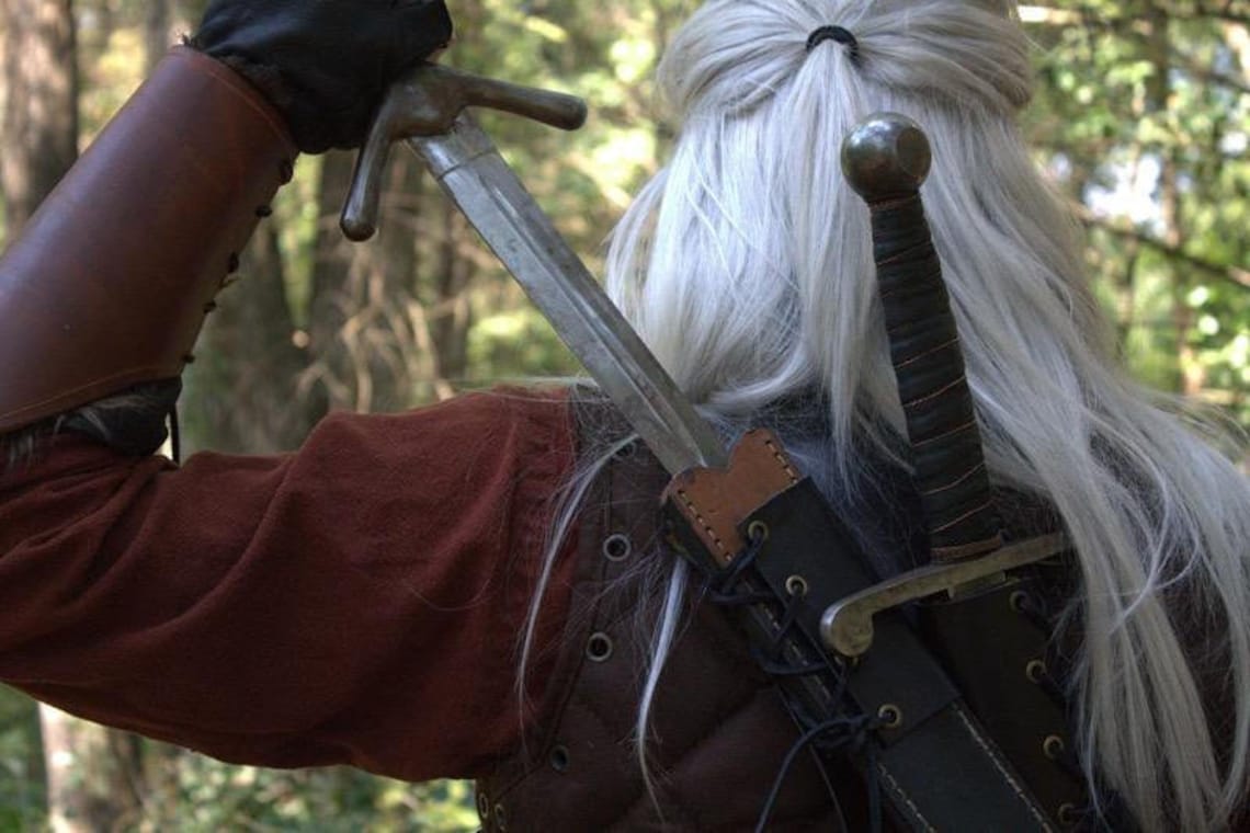 Back Sword Scabbard Double Sword Strap Leather Harness - Etsy