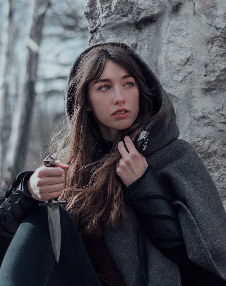 Hooded Wool Short Cape Alternative Fantasy Wear Cloak /P/ | Etsy