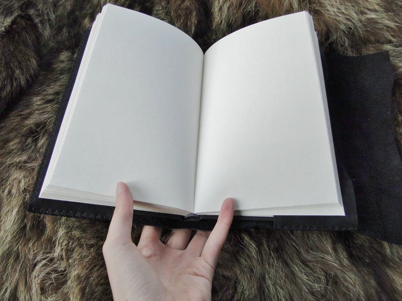 Rune Leather Journals - W/ Fur or Plain -refillable, Hardback Journal ...