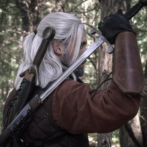 Back Double Sword Strap, Leather Harness Scabbard - Medieval LARP ...