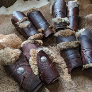 Medieval Viking Bracers, Leather Armor /F/ (AB) - Etsy
