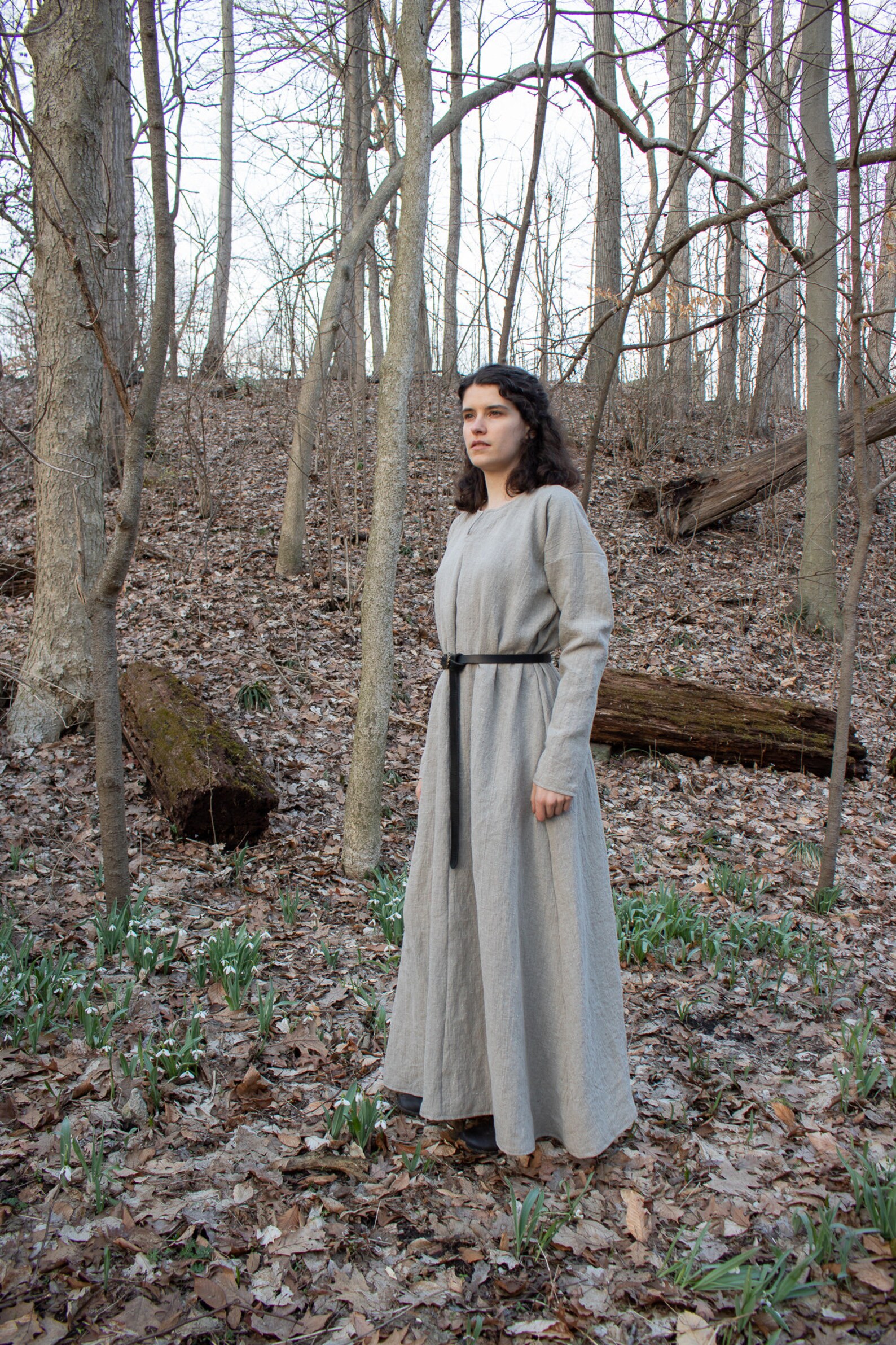 Viking Linen Dress, Serk, Medieval, Long Sleeve /P/ (LB) - Etsy