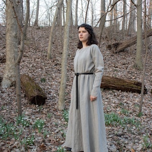 Viking Linen Dress, Serk, Medieval, Long Sleeve /P/ (LB) - Etsy