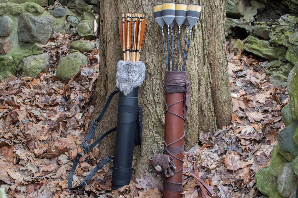LARP Quiver Archery Leather Quiver Medieval Viking Style 3 | Etsy