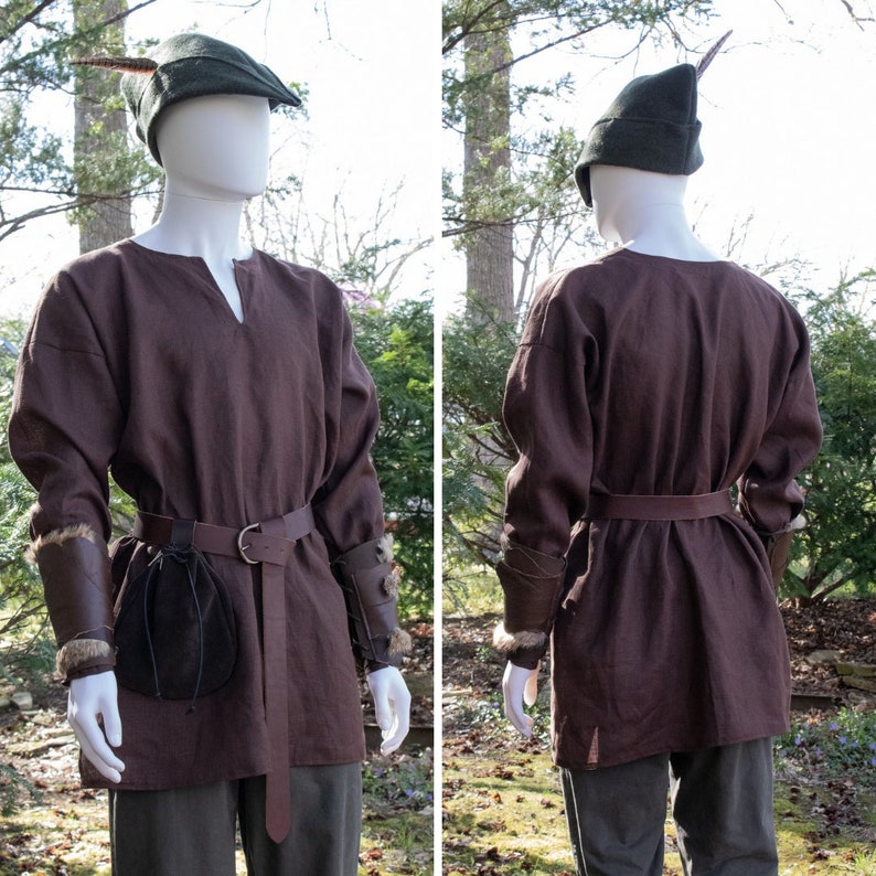 Medieval Woodsman Costume SET, 5 Pc Robin Hood Outfit - (D) - Etsy