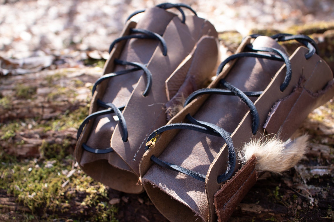 Celtic Warrior Leather Bracers Medieval Viking Armor /F/ AB - Etsy