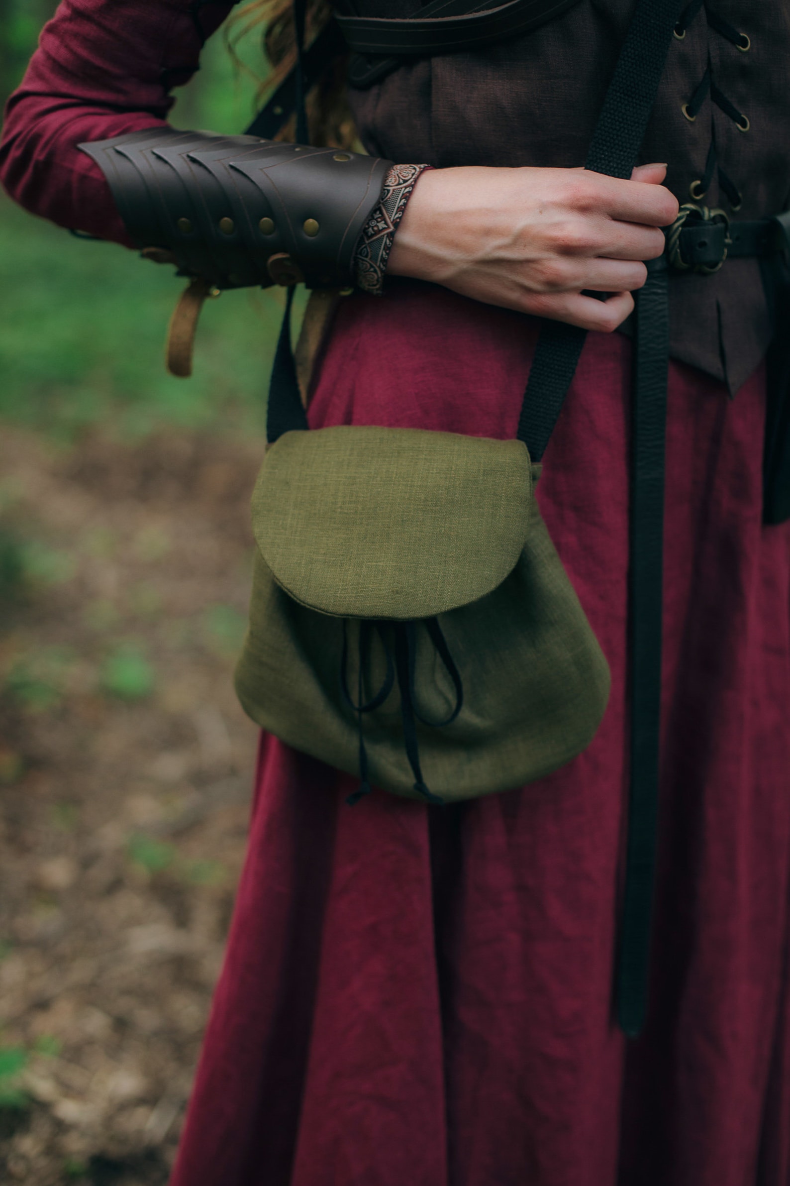 Renaissance Purse, Medieval Bag, Cross Body - Choose Your Color - Linen ...