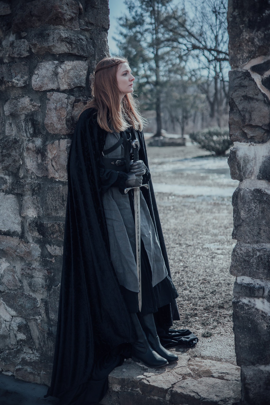 Hooded Ranger Surcoat Medieval Assassin Vest Adult Large - Etsy