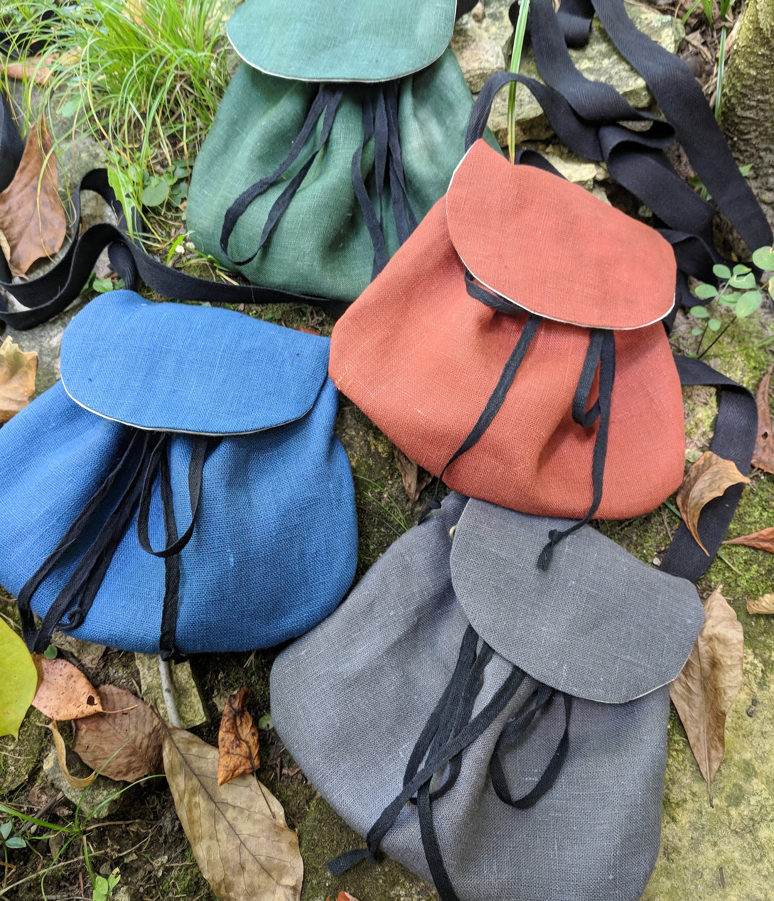 Renaissance Purse, Medieval Bag, Cross Body - Choose Your Color - Linen ...