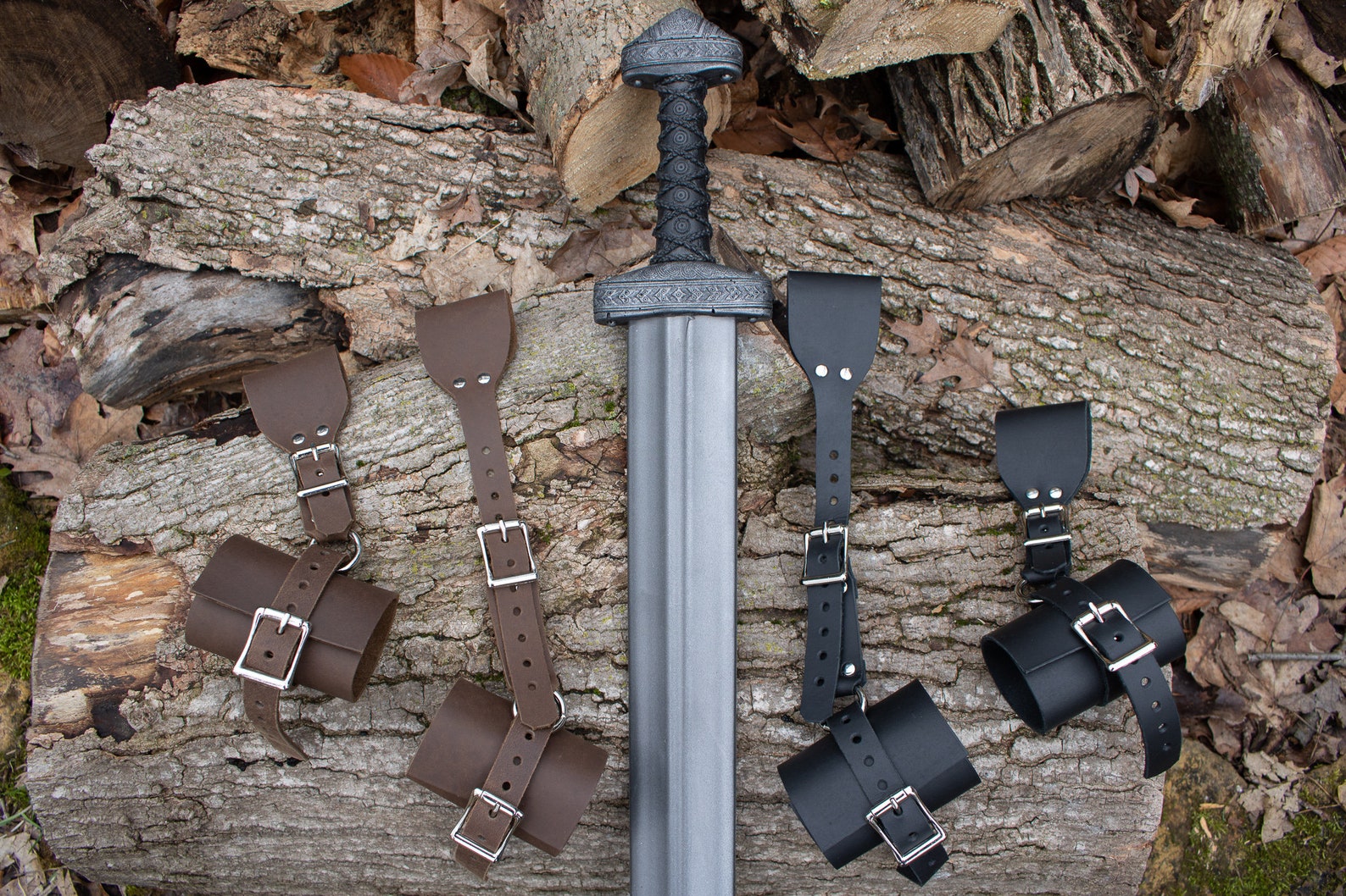 Leather Sword Holder Hanger Frog Strap Set Medieval - Etsy