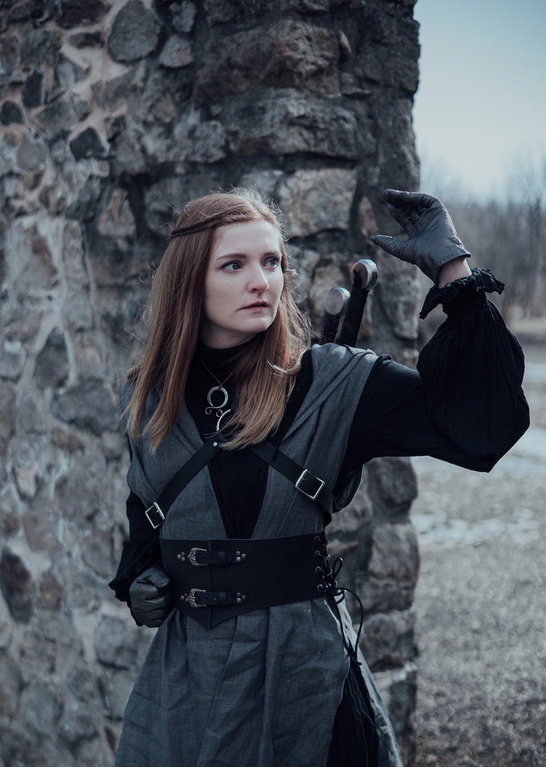 Back Sword Scabbard, Double Sword Strap, Leather Harness - Medieval ...