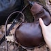 Leather Flask Wineskin, Medieval LARP Quality Water Bag /P/ (AB) - Etsy