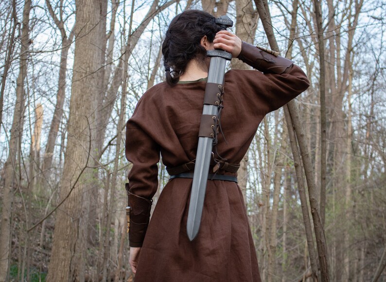 Leather Back Sword Strap Harness Scabbard Holder Medieval | Etsy