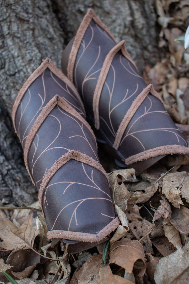 Elven Leather Bracers Armor Fantasy LARP Festival Pair - Etsy