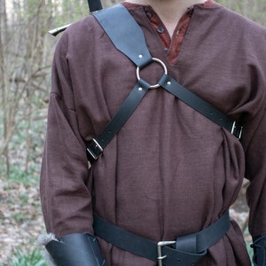 Leather Back Sword Strap, Harness Scabbard Holder - Medieval LARP ...
